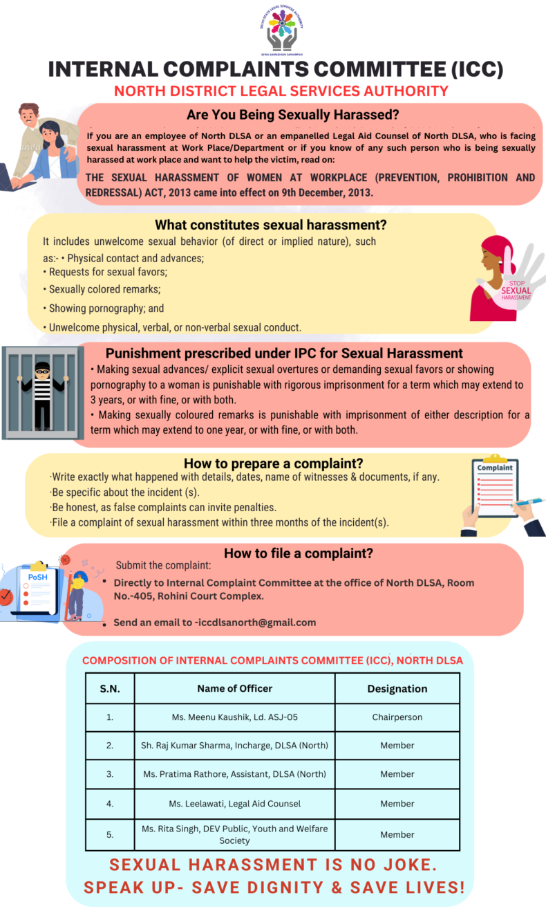 INTERNAL COMPLAINT COMMITTEE (ICC), NORTH DLSA | North DLSA